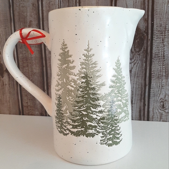 Eli + Ana | Dining | Eli Ana Forest Woods Ceramic Pitcher Christmas ...
